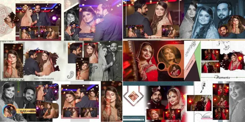 New 2021 Hast Melap Ceremony Photo Album 12x36 PSD Templates