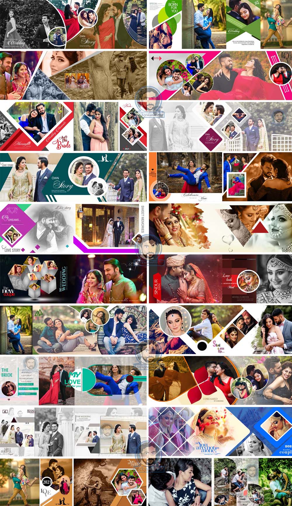 New 2020 Best Classic Photo Albums 12x36 PSD Designs Collection