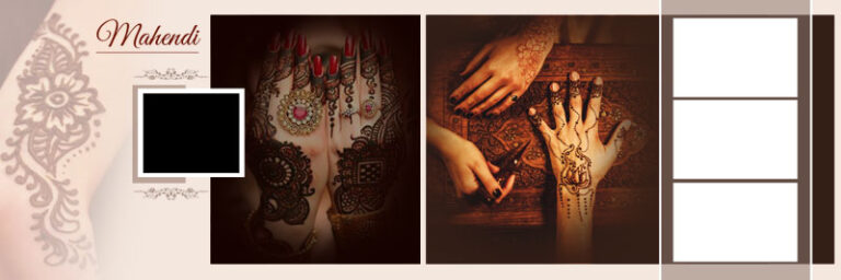 35 Mehndi Album Design 12x36 PSD Free Download