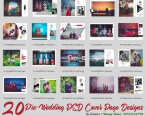 20 Pre-Wedding PSD Cover Page Designs - StudioPk