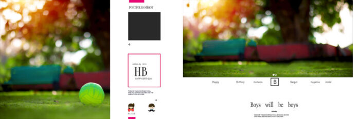 20 Birthday Photobook Magazine Design 12x36 PSD Templates