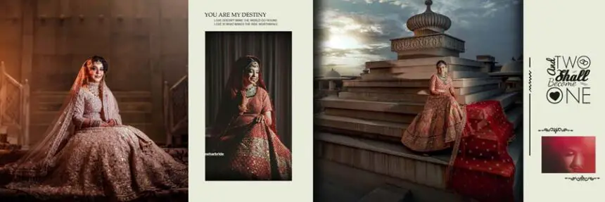 Bride Close-up Photo Album Design 12x36 PSD - StudioPk