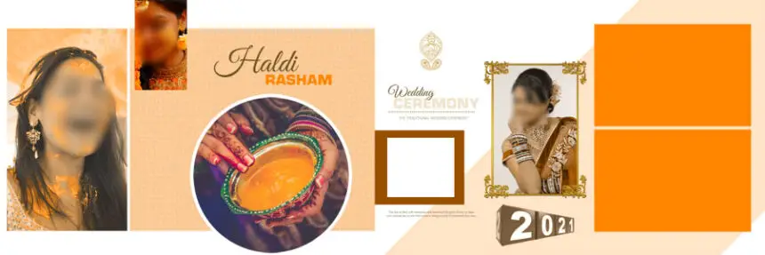 Haldi Function Album Design PSD Free Download - StudioPk
